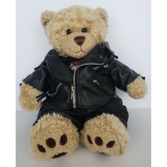 Build-A-Bear | Toys | Harley Davidson Teddy Bear Biker Plush Faux ...